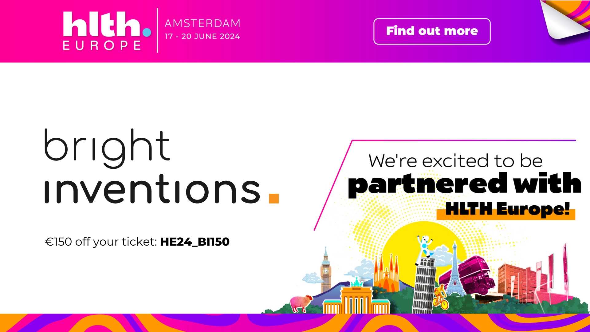 Let’s Meet at HLTH Europe and Spread the Word About Your Company | Bright Inventions